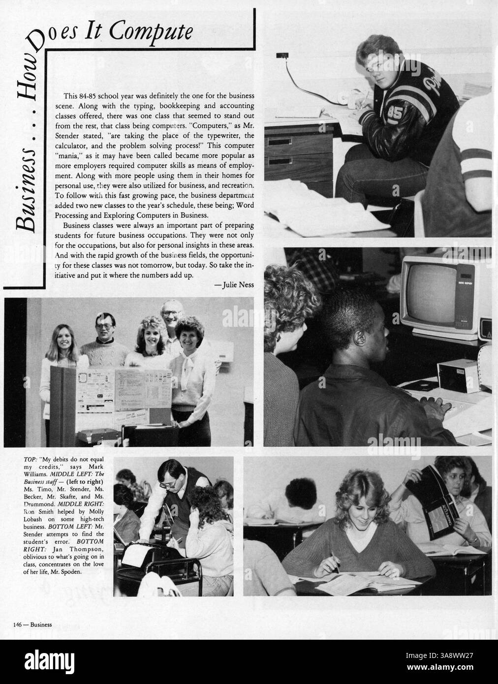 This edition of the 1985 Park Center High Yearbook captures significant ...