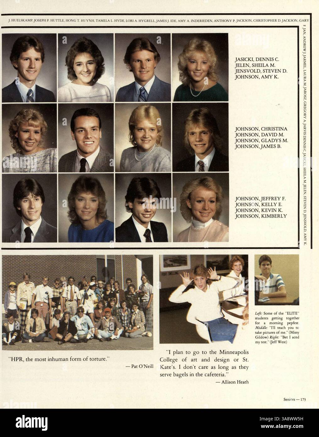 The 1985 yearbook from Park Center High features a compilation of ...