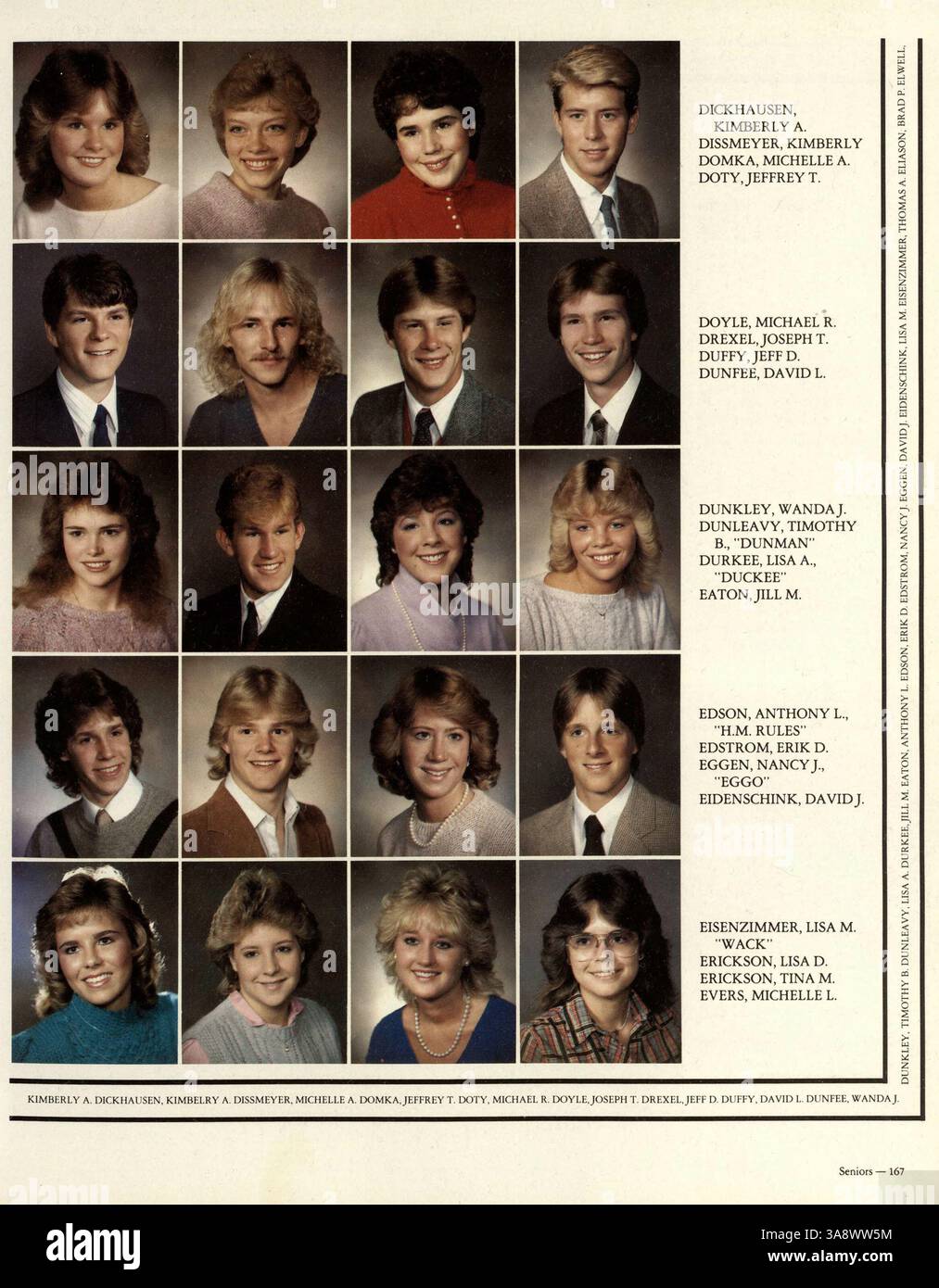 The 1985 park center high yearbook captures highlights from the hi-res stock photography and ...