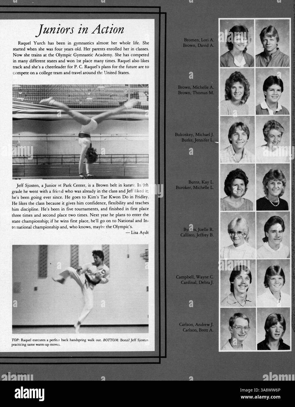 The 1985 park center high yearbook captures highlights from the hi-res stock photography and ...