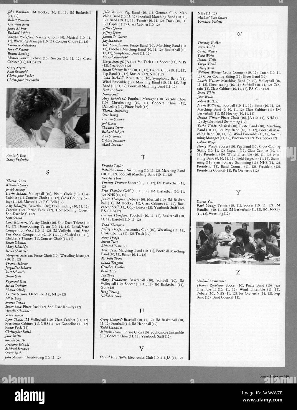 This 1985 yearbook from Park Center High highlights student life ...