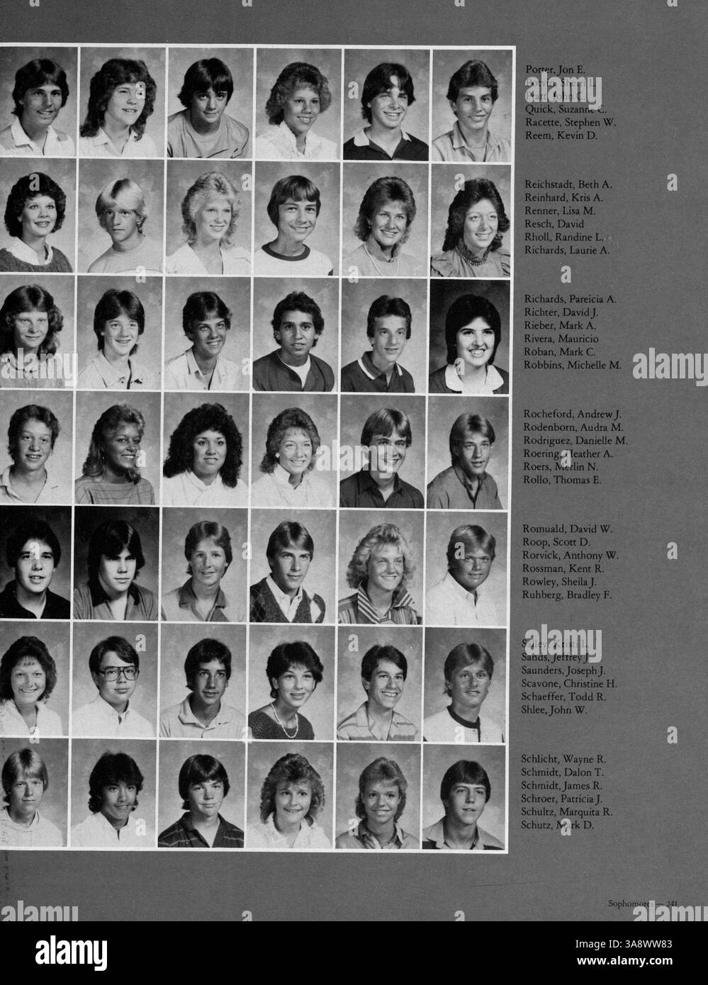 The 1985 park center yearbook highlights significant moments fro hi-res stock photography and ...