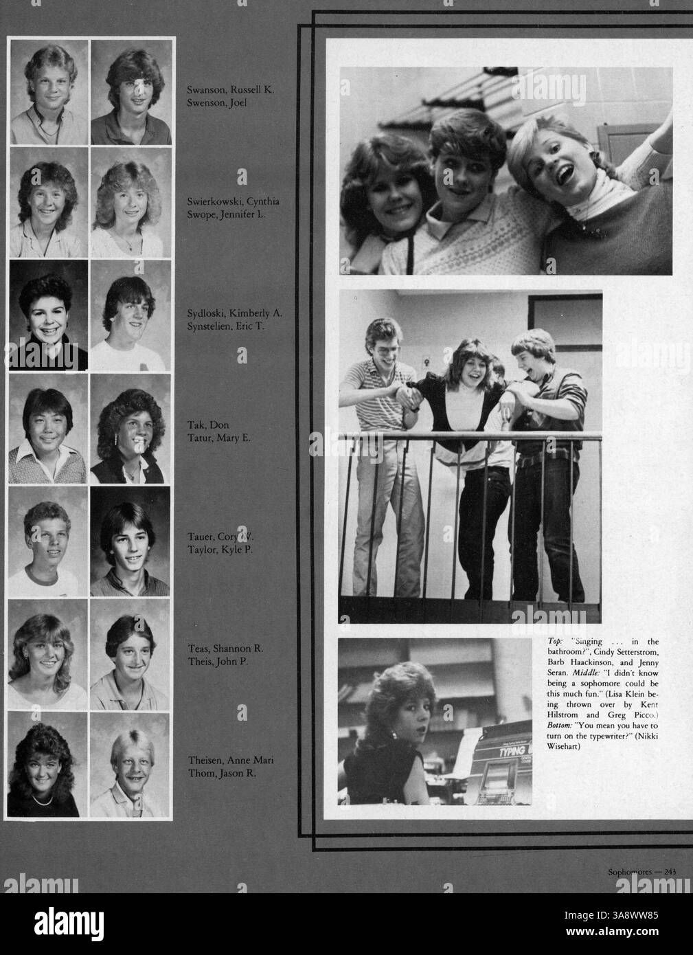 The 1985 park center high yearbook captures highlights from the hi-res stock photography and ...