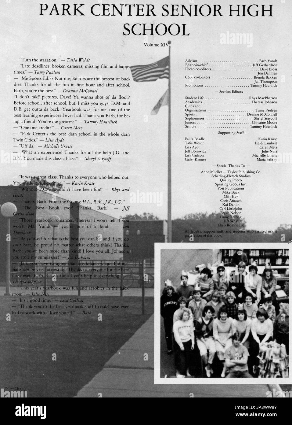 The 1985 Park Center High Yearbook highlights key moments from the 1984 ...