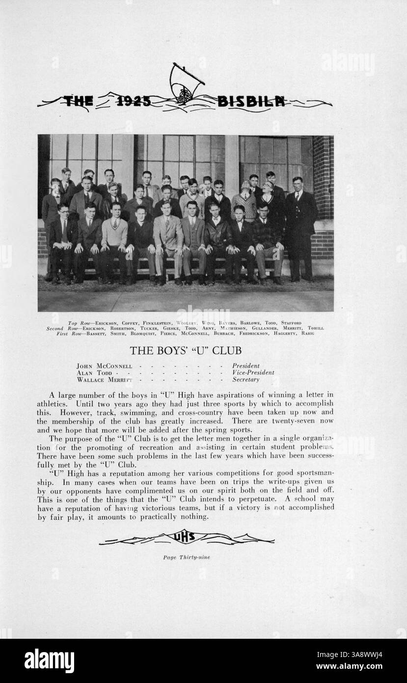 This 1925 Bisbila Yearbook from University High features a comprehensive look at student ...