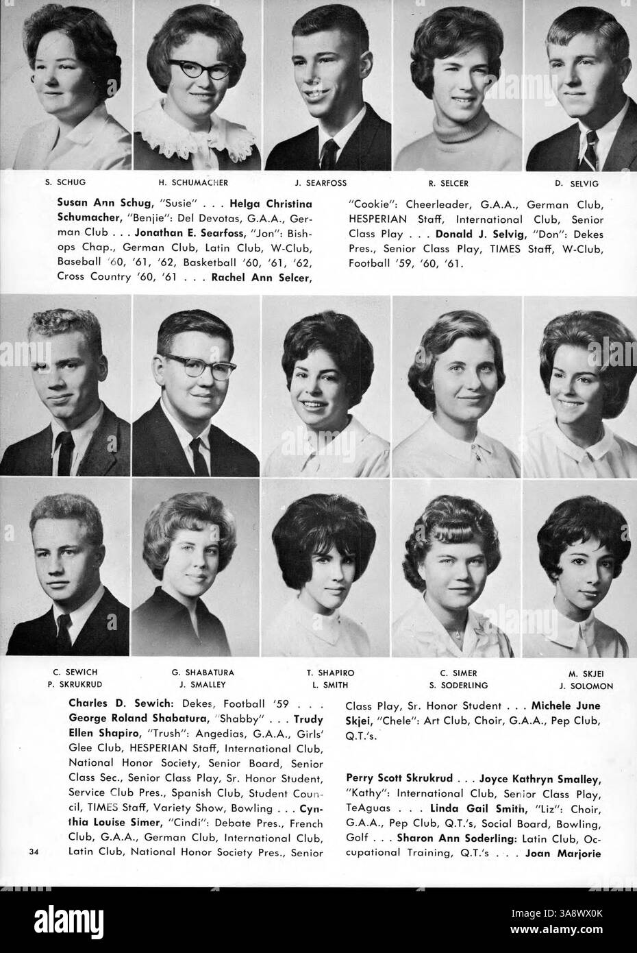 The 1962 Hesperian yearbook at West High highlights the academic year ...