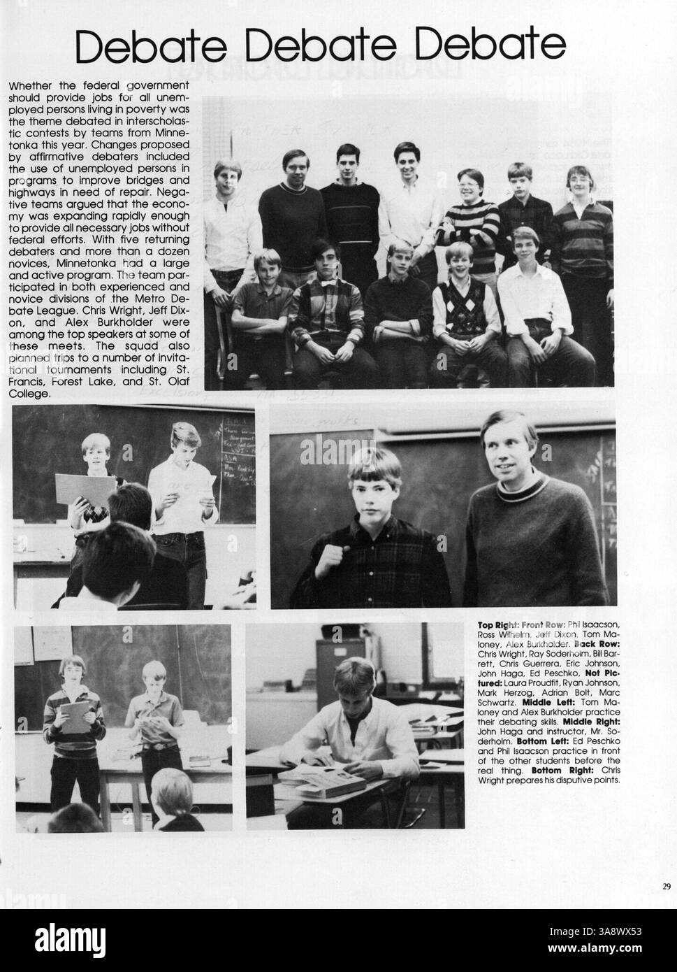 The 1985 Voyageur yearbook showcases the 1984-1985 school year at ...