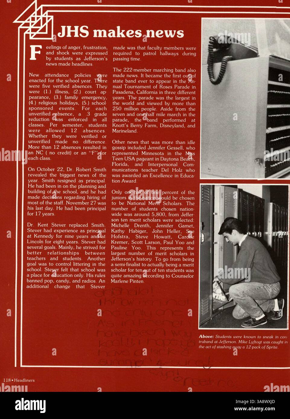 The 1986 yearbook captures the diverse activities at Jefferson High ...