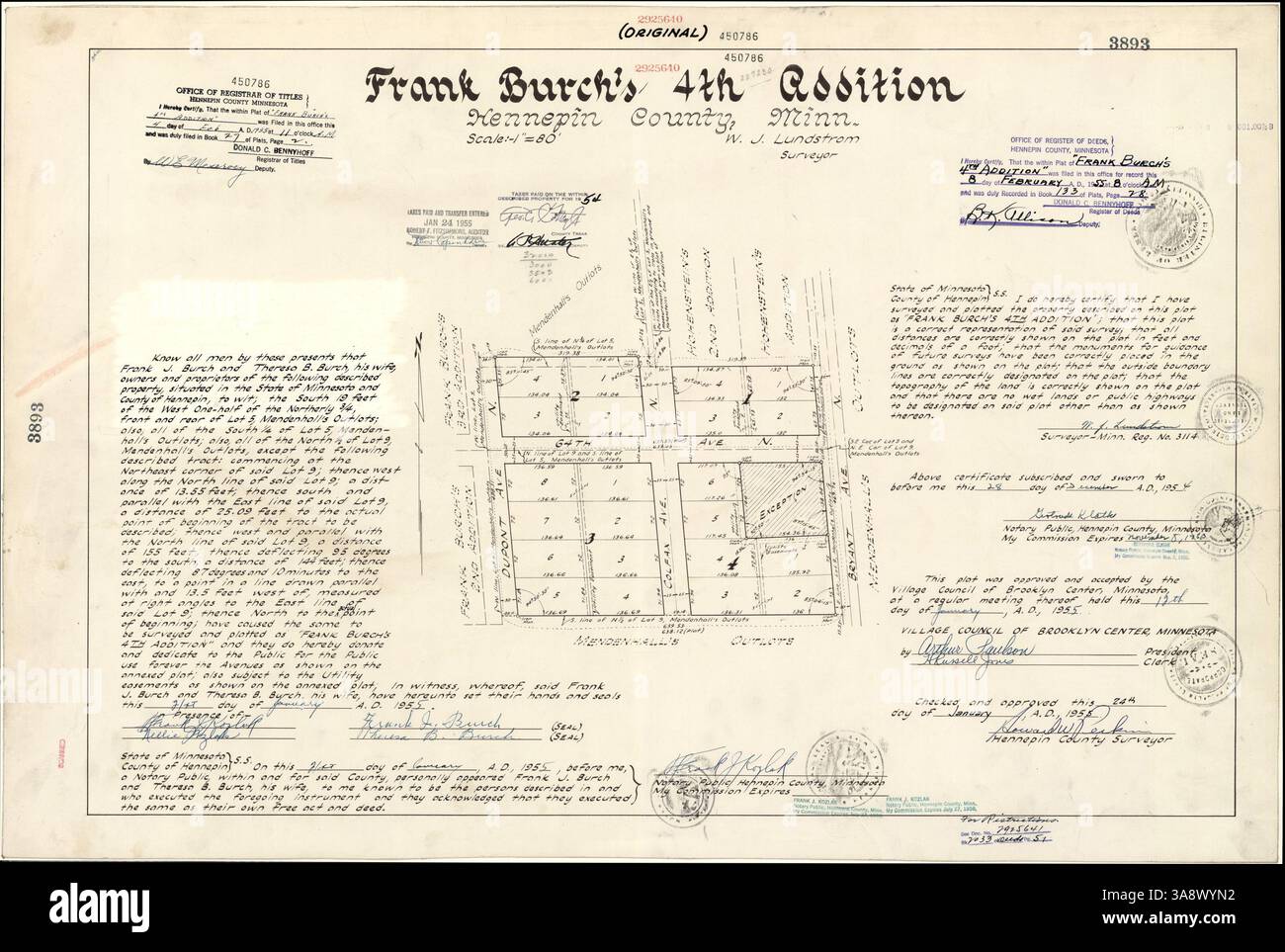 This image shows Frank Burch's 4th Addition, a property development in ...