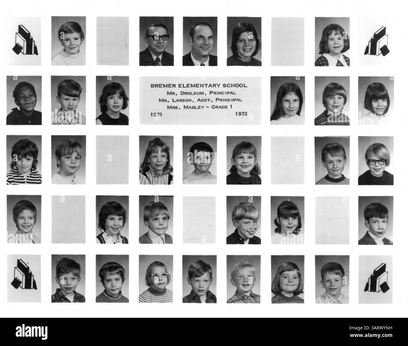 The 1971 1972 bremer elementary yearbook captures class photos o hi-res ...