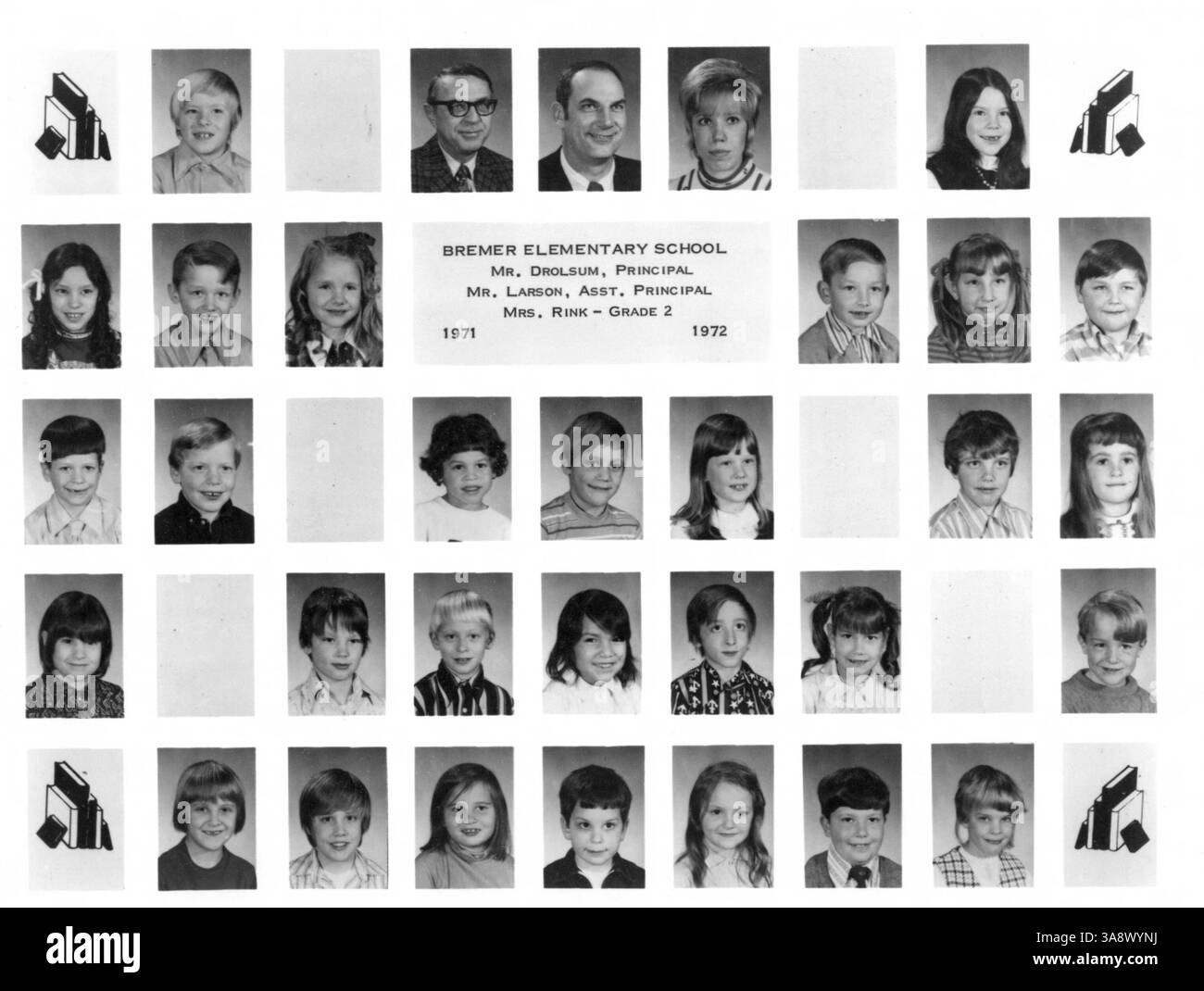 The 1971-1972 yearbook of Bremer Elementary School contains class ...