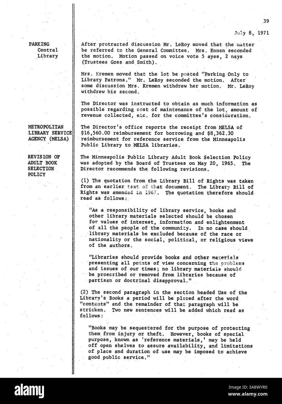 1971 library decisions hi-res stock photography and images - Alamy