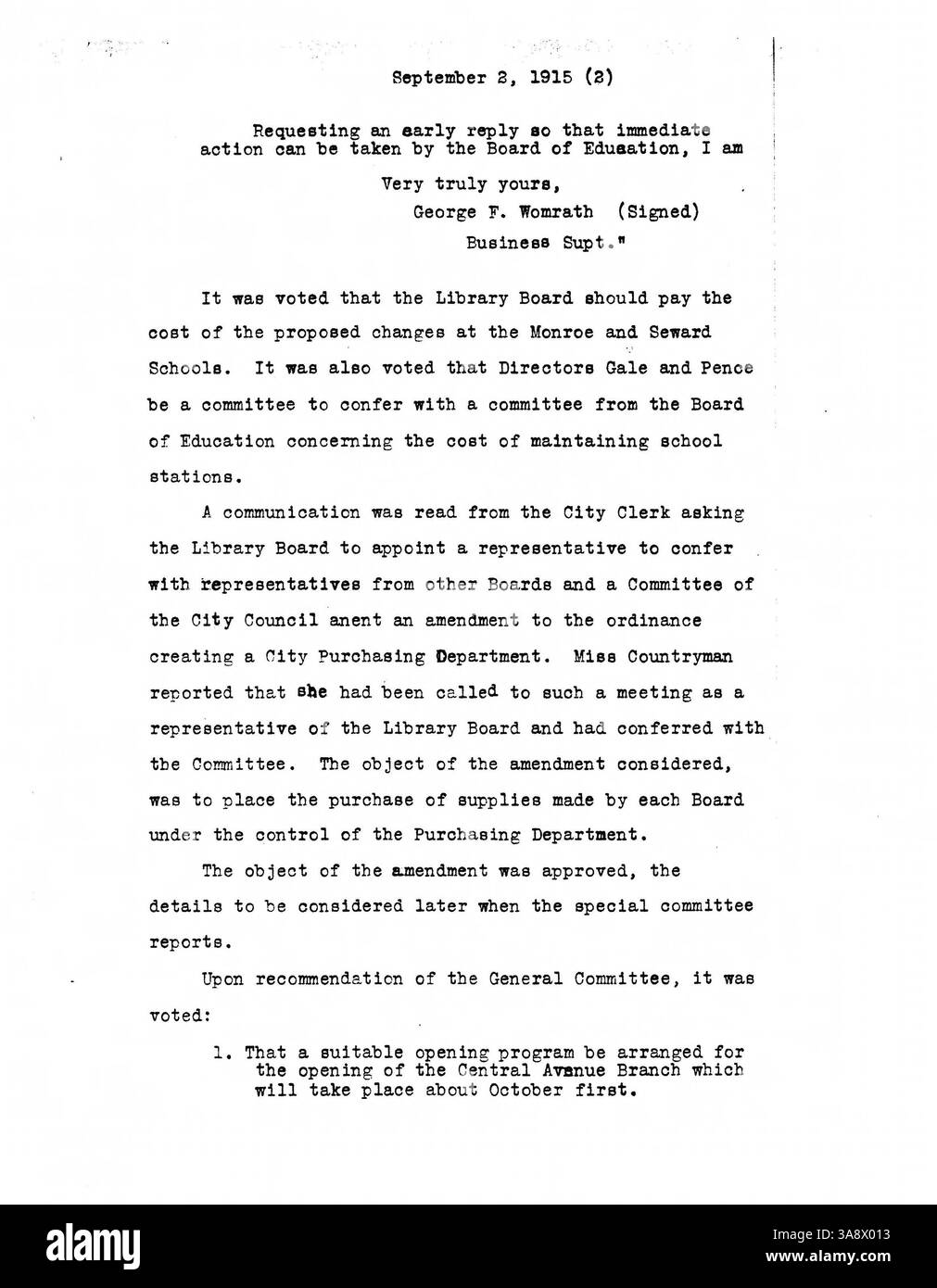 Minutes of the 1915 Minneapolis Public Library Board of Directors ...