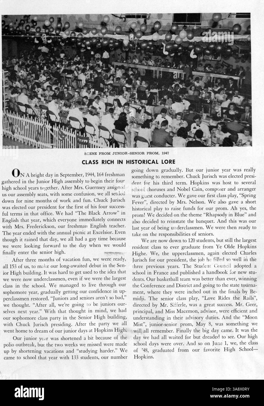 The 1948 edition of the hopkins high yearbook hi-res stock photography ...