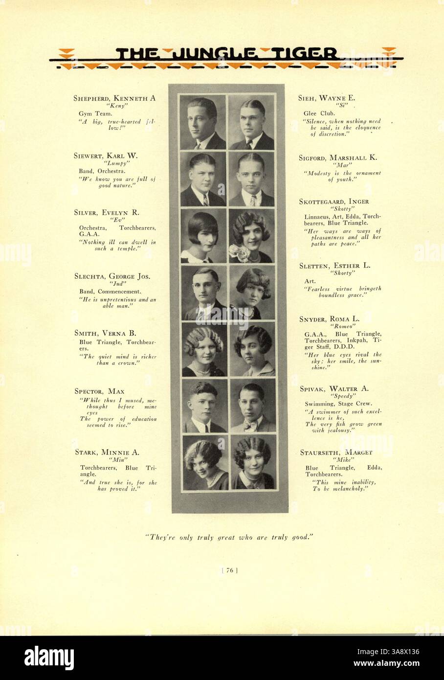 Yearbook from 1928 highlights significant student achievements hi-res ...
