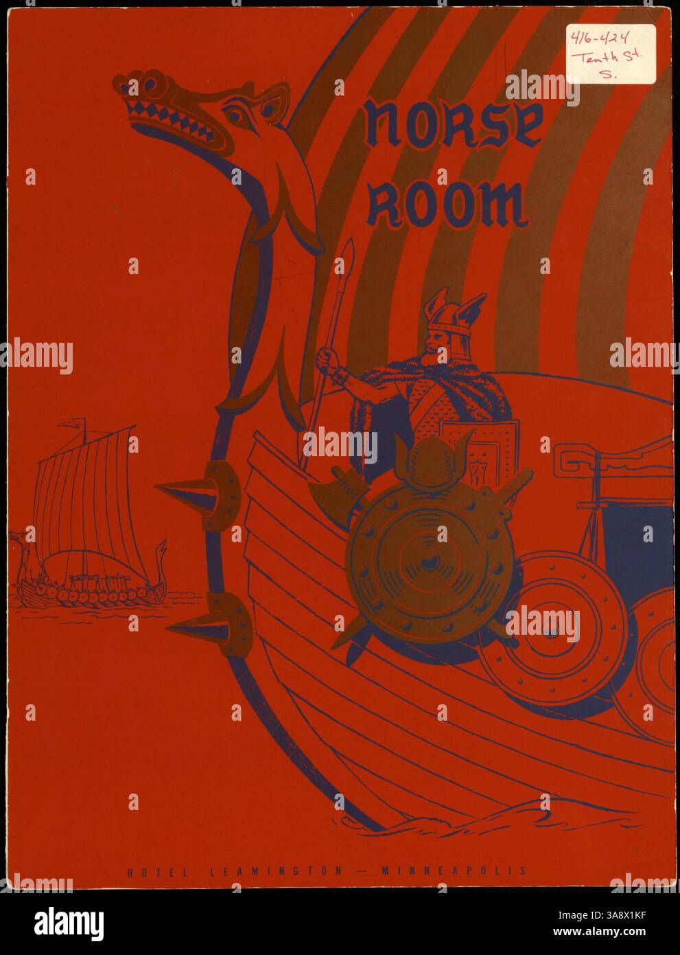 A bi fold dinner menu from the norse room hi-res stock photography and ...