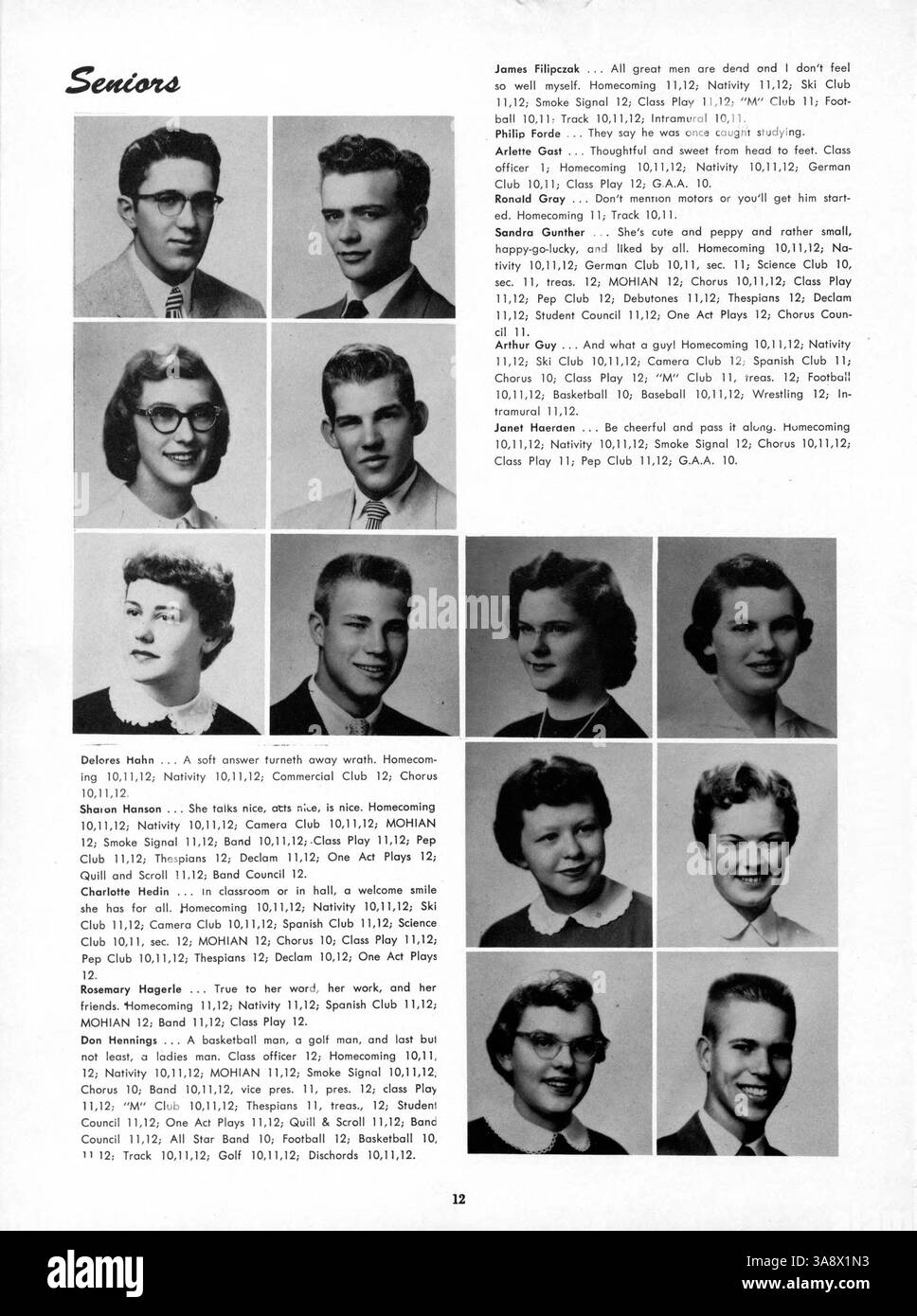 Significant events from mound high schools 1954 1955 school year hi-res stock photography and ...