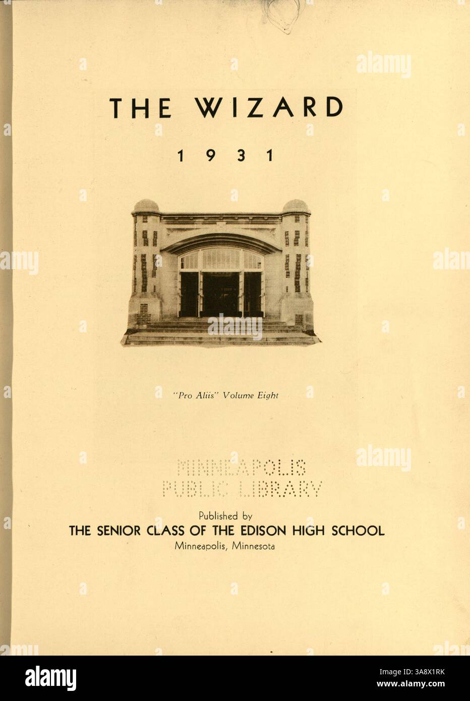 The 1931 Wizard Yearbook from Edison High School reflects the students ...