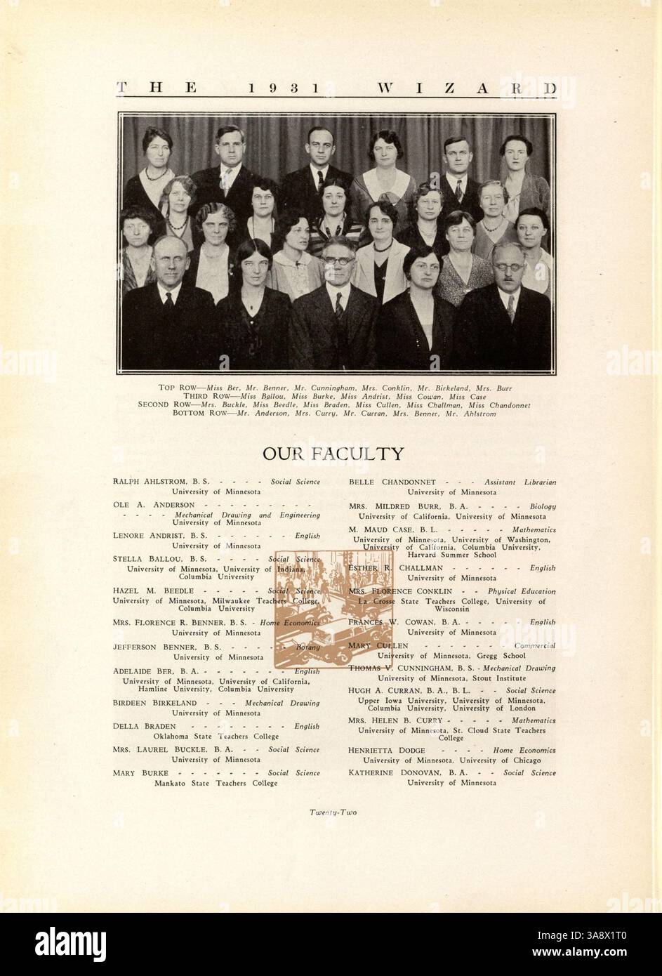 The 1931 edition of the Wizard Yearbook from Edison High School ...