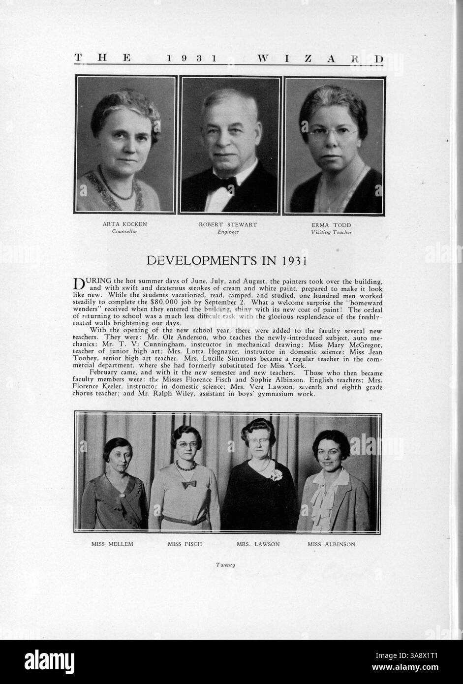 The 1931 Wizard Yearbook documents the students, faculty, athletic ...