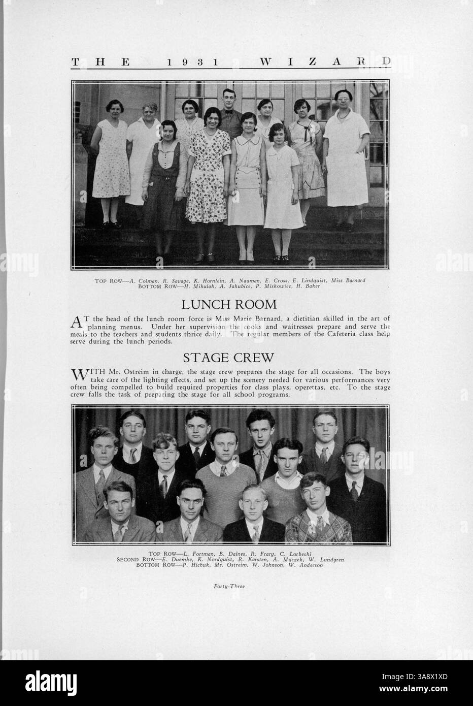 This 1931 Wizard Yearbook from Edison High School documents the ...