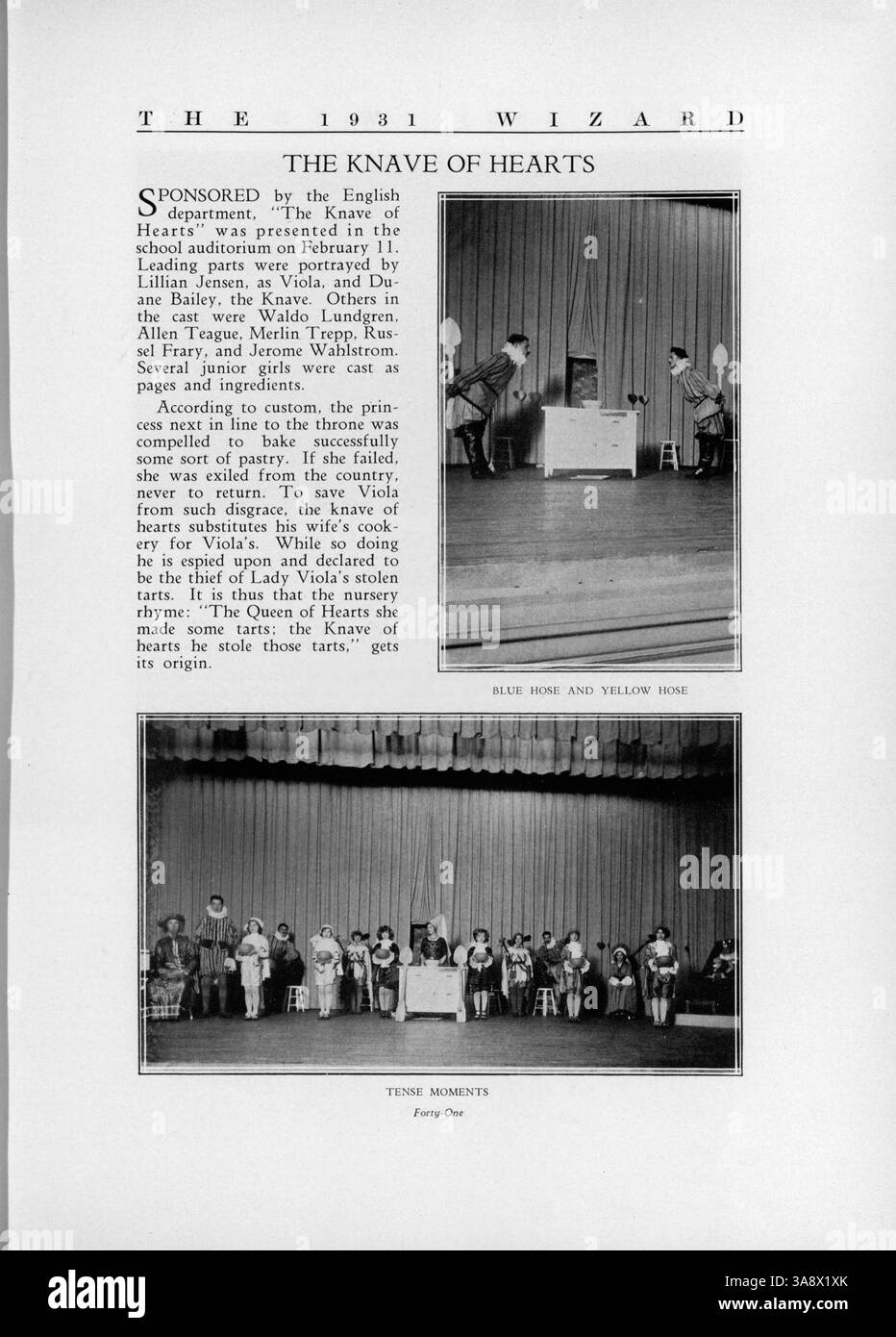 The 1931 Wizard Yearbook from Edison High School features the students ...