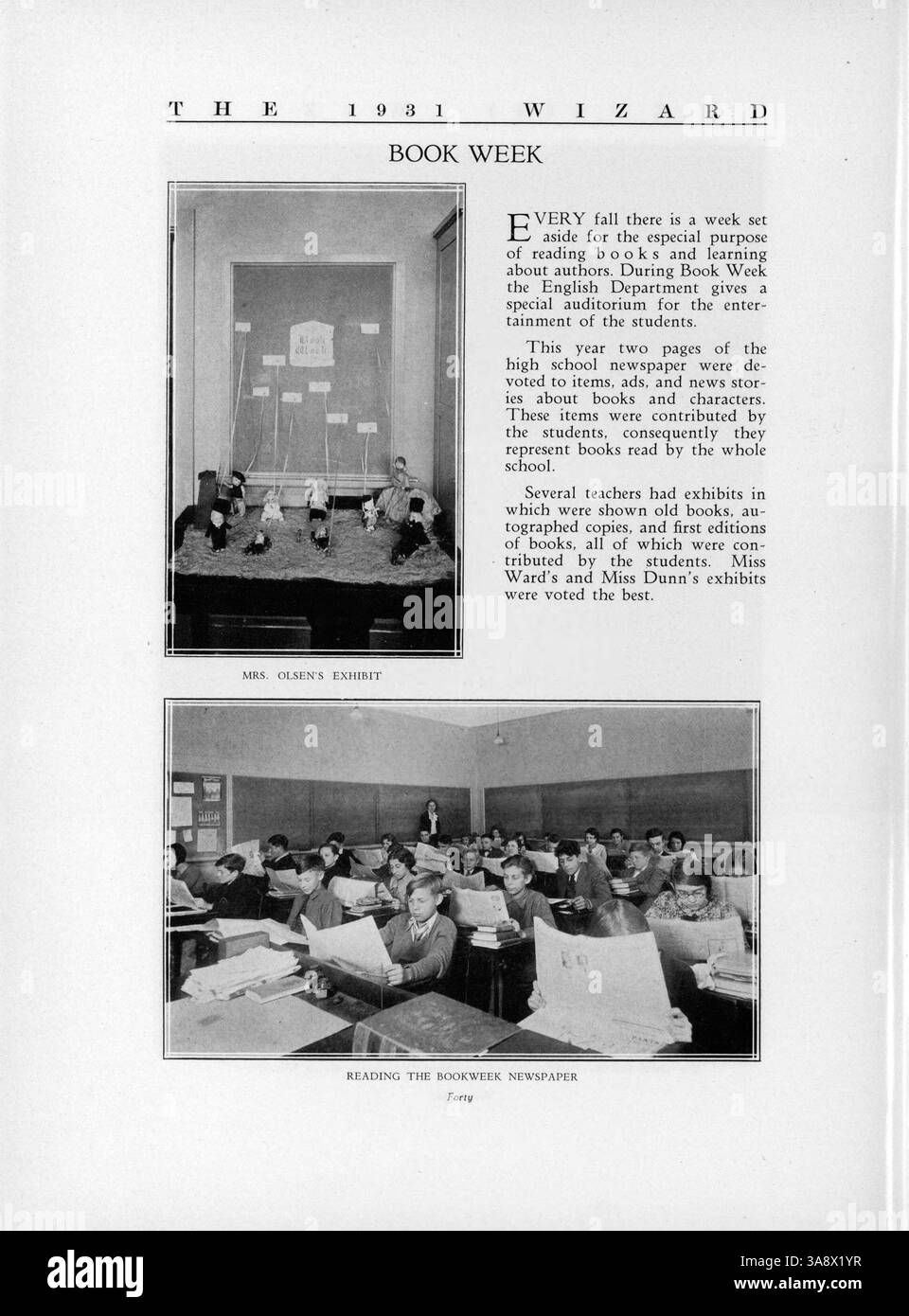 Major events from the 1930 1931 school year hi-res stock photography ...