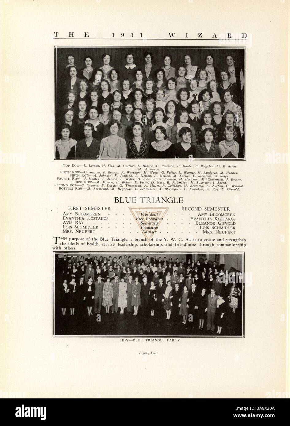 The 1931 edition of the 'Wizard' yearbook at Edison High School ...