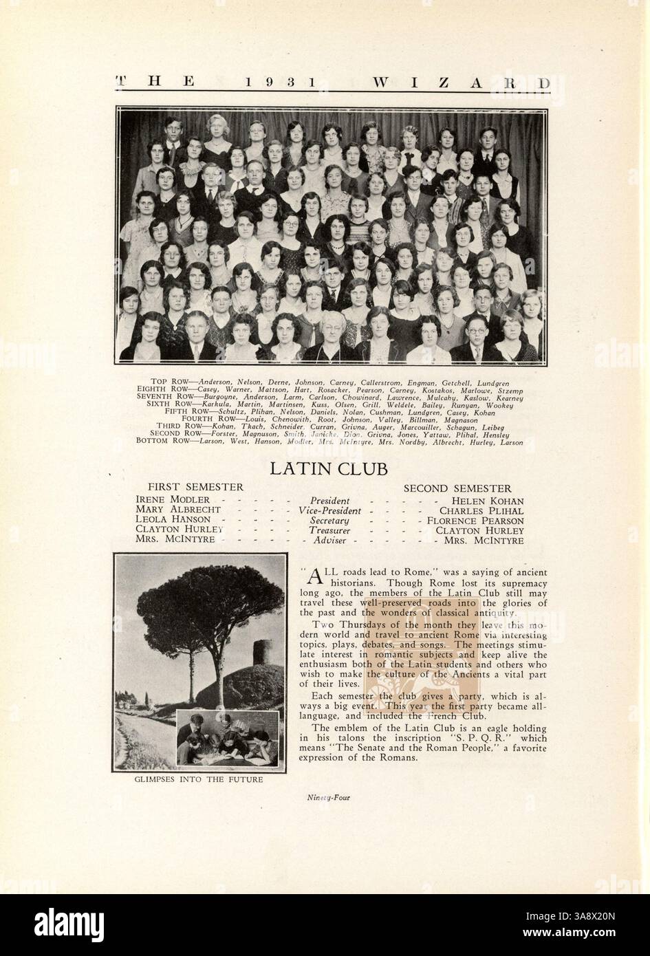 Documenting the 1930 1931 academic years milestones hi-res stock ...