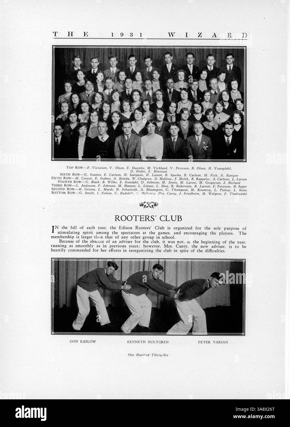 This 1931 'Wizard' yearbook documents Edison High School’s students ...