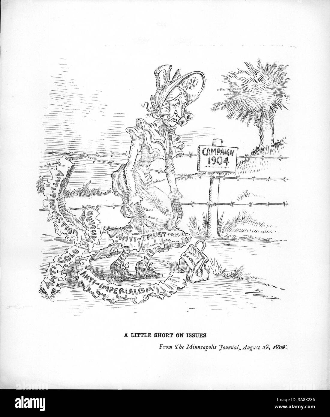 This political cartoon from the 1904 election depicts the Democratic ...