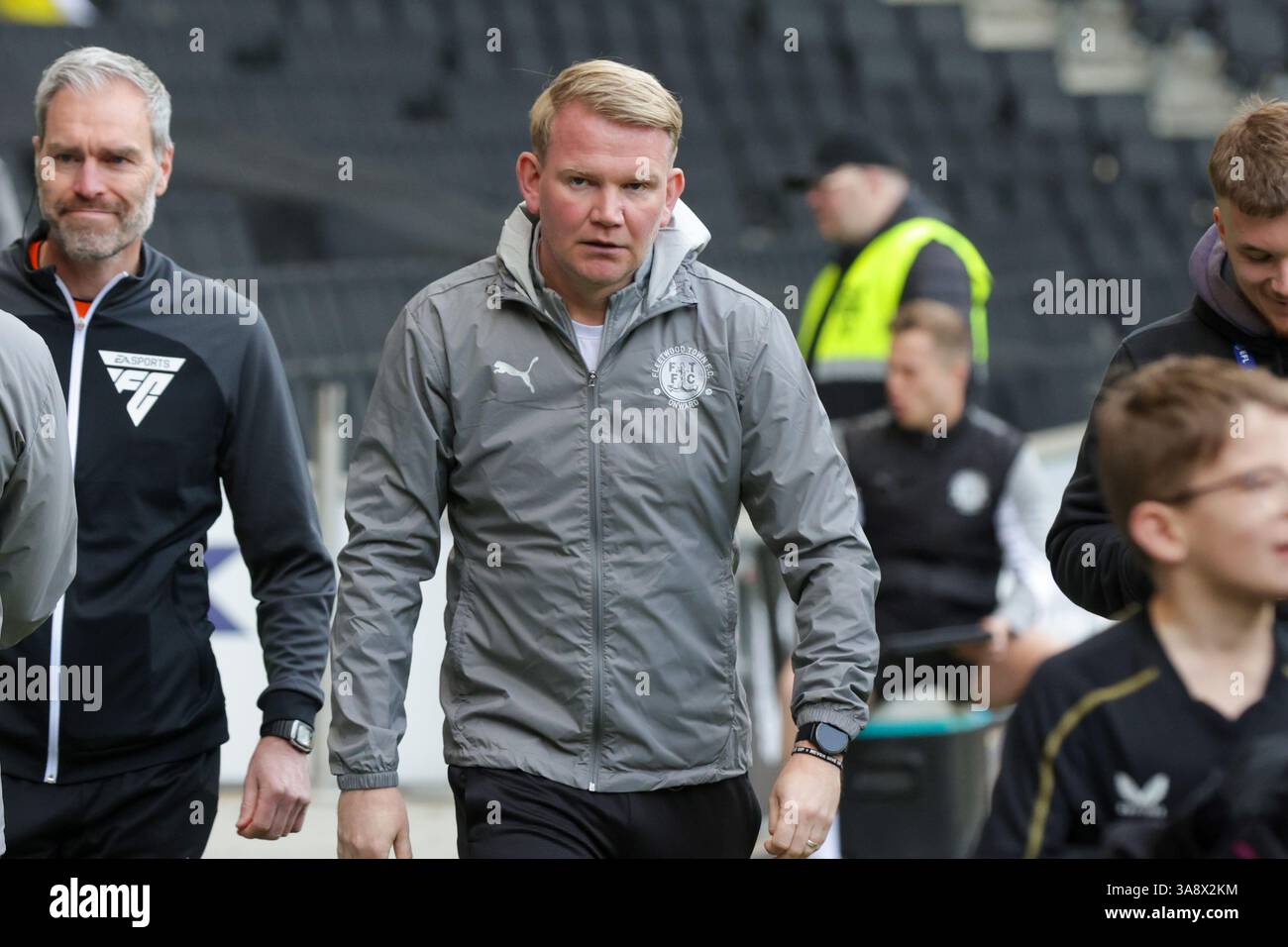 Fleetwood Town's manager Pete Wild before the Sky Bet League 2 match ...