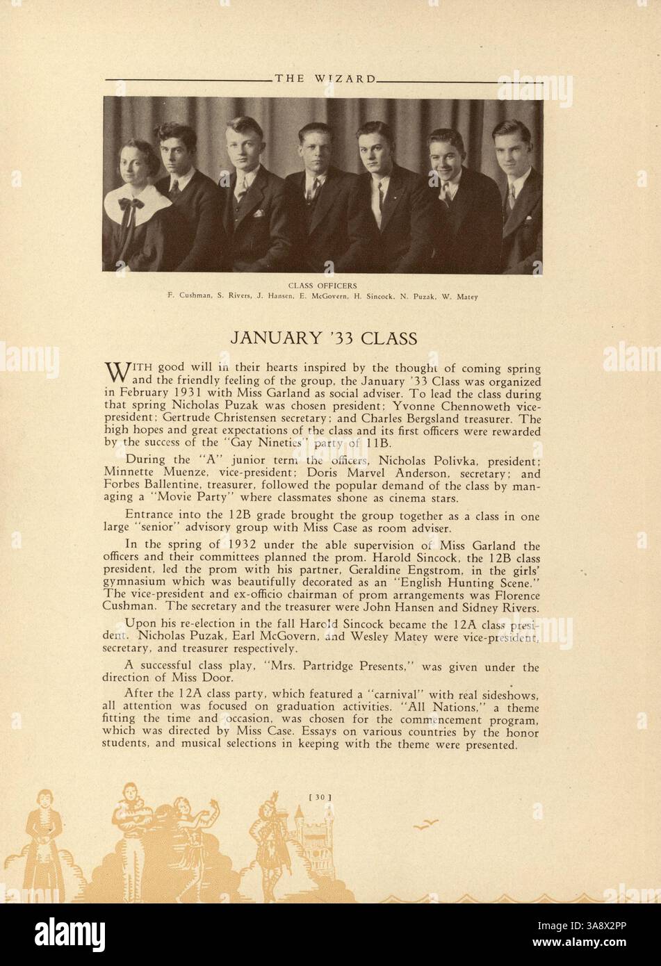 This yearbook from Edison High School, the Wizard of 1933, showcases ...