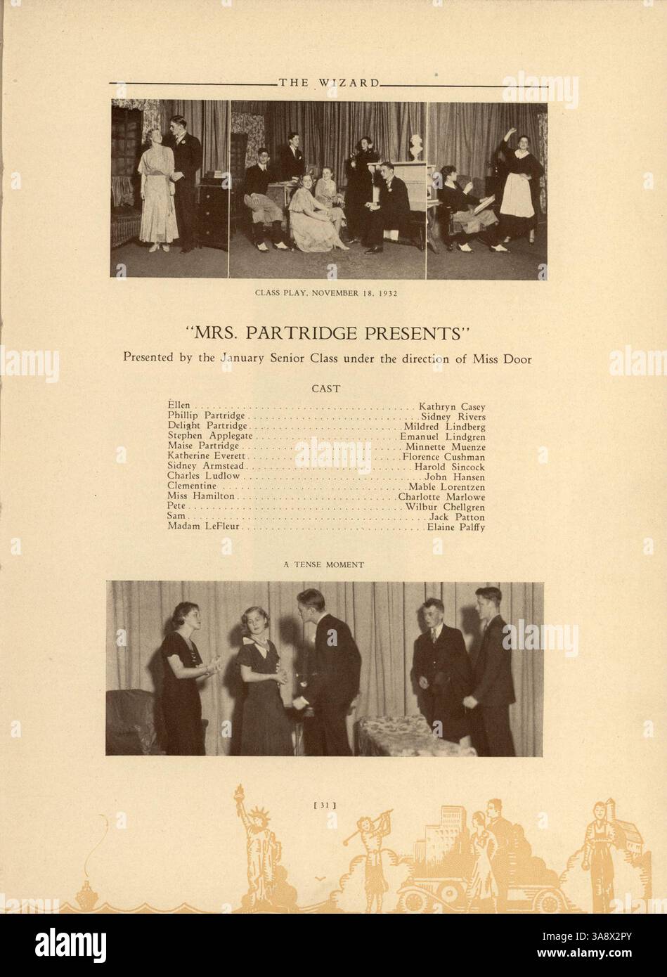 The 1933 Wizard Yearbook from Edison High School captures the student ...