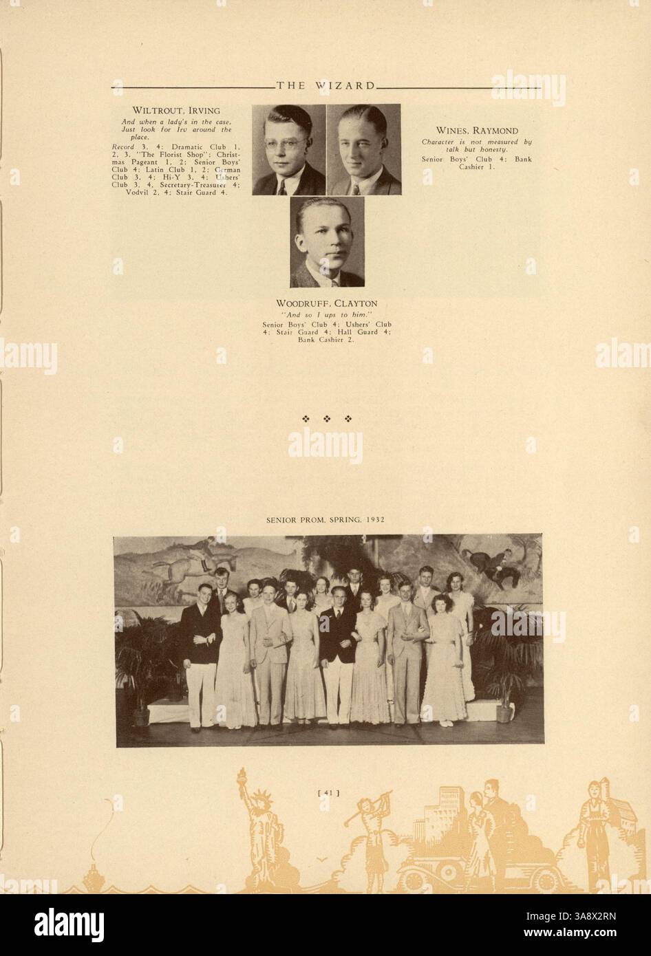 The 1933 Wizard Yearbook from Edison High School records academic and ...
