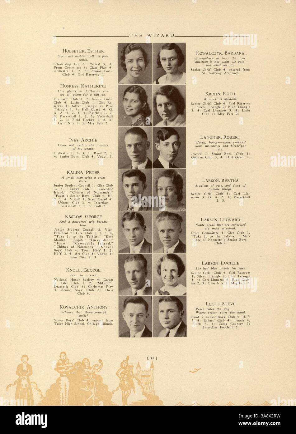 The 1933 Wizard Yearbook from Edison High School documents the 1932 ...