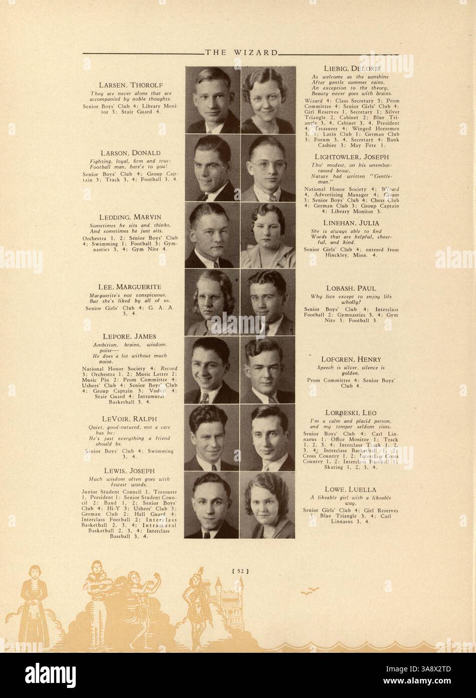 The Wizard Yearbook from Edison High School, 1933, captures academic ...