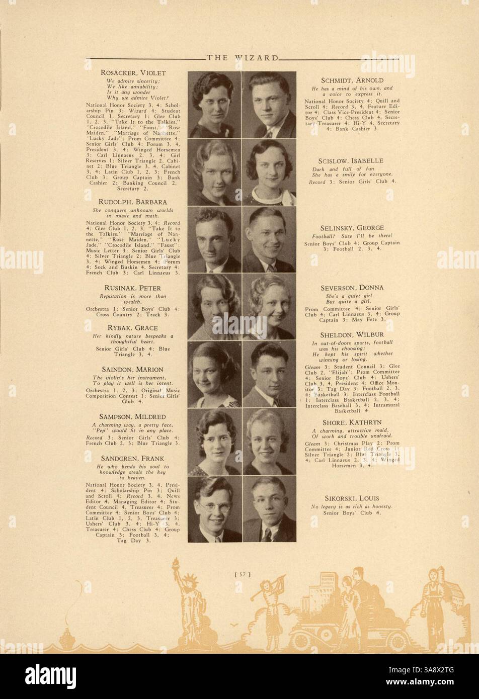 This 1933 Edison Yearbook, Wizard, documents the key events, academic ...