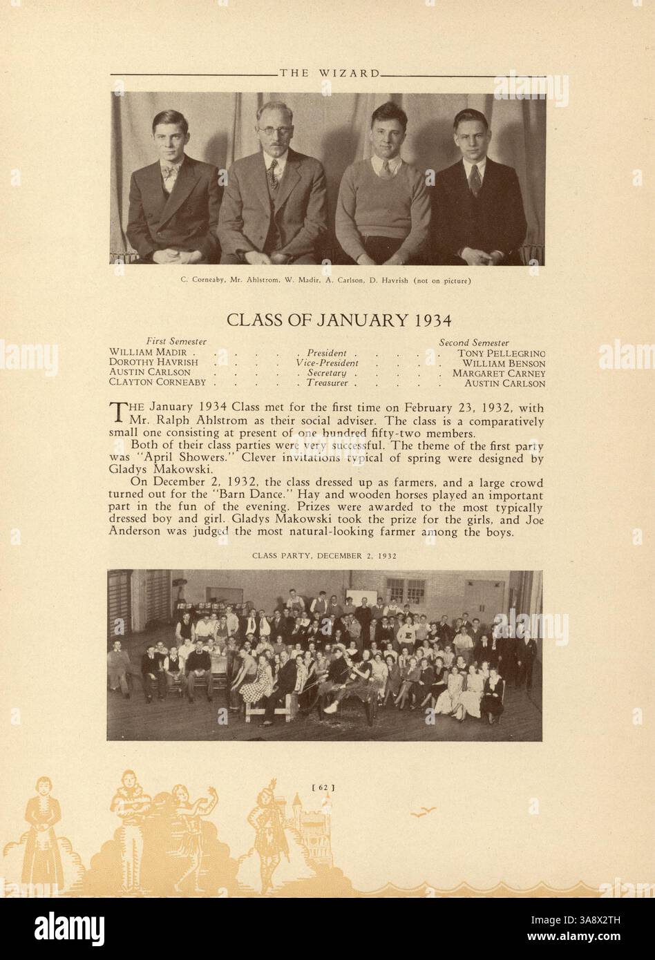 This 1933 edition of the Wizard Yearbook from Edison High School ...