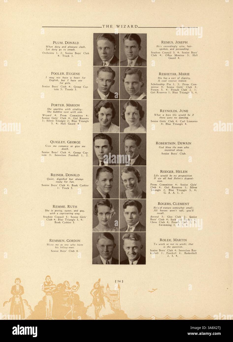 The Wizard Yearbook of 1933 from Edison High School captures moments ...