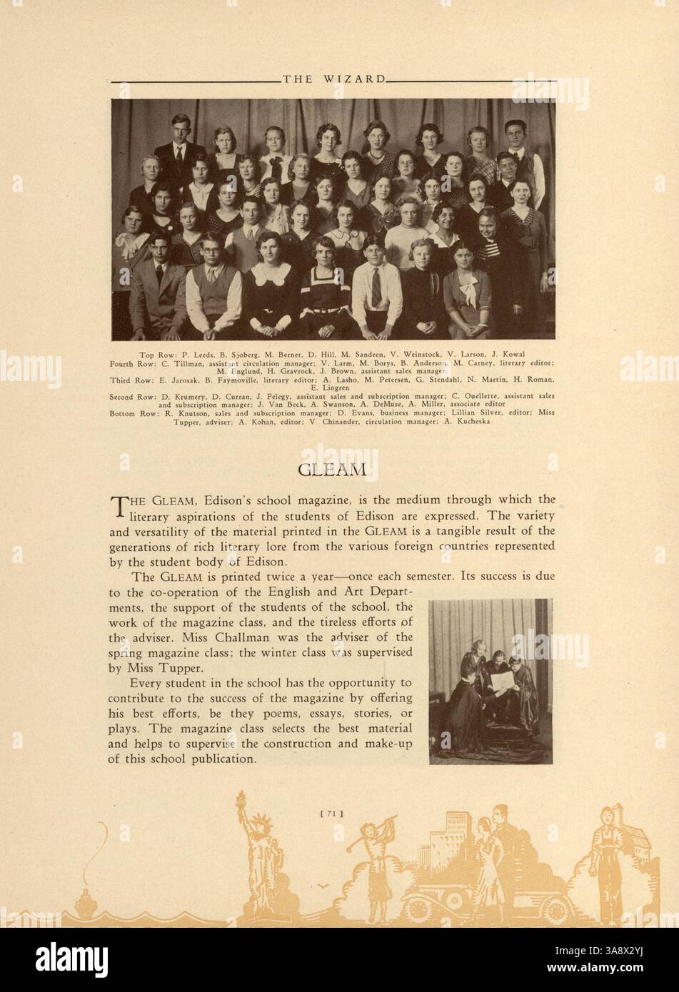 The 1933 Wizard Yearbook from Edison High School provides a detailed ...