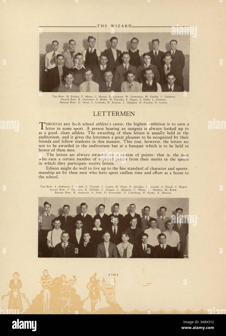 The 1933 'Wizard' yearbook of Edison High School captures a full record ...