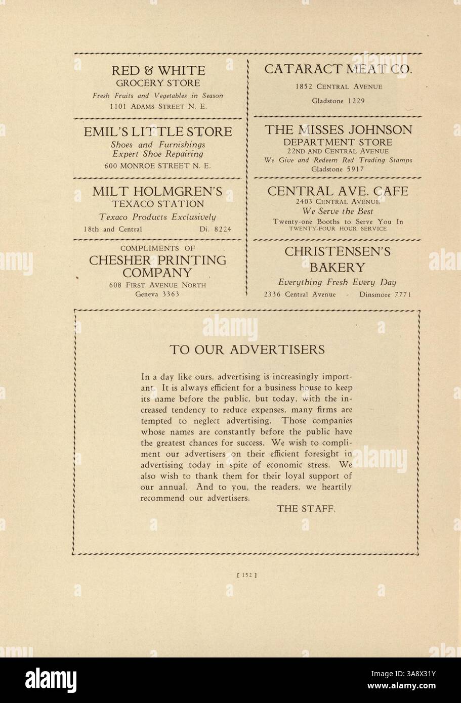 The 1933 'Wizard' yearbook from Edison High School records the students ...