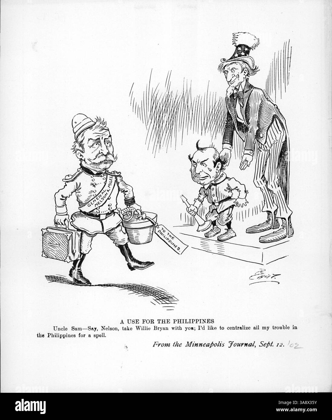 This political cartoon features Uncle Sam humorously suggesting that ...