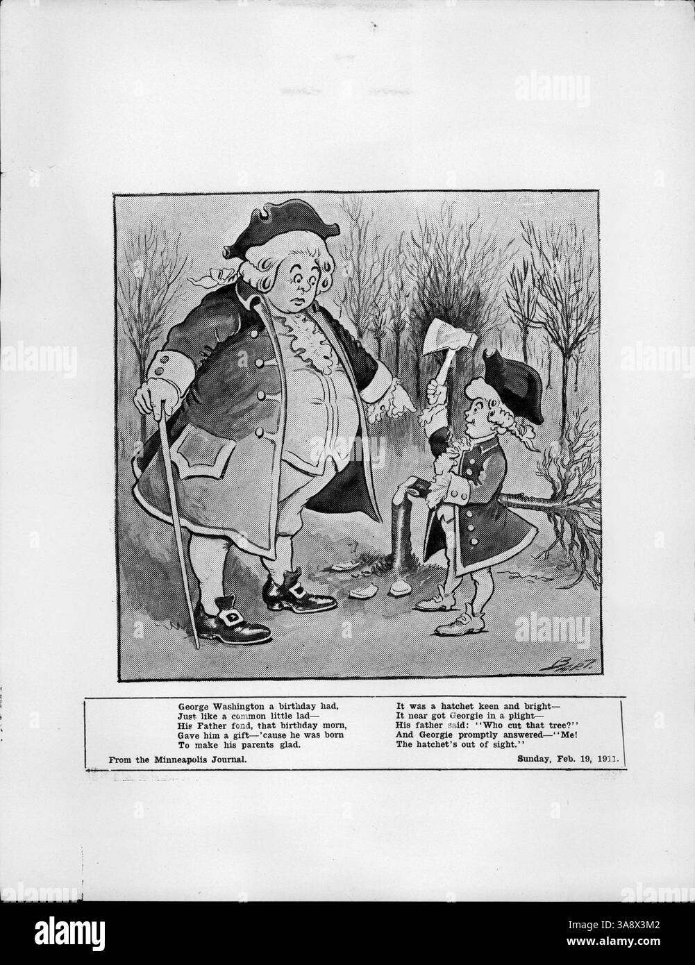 This retelling of the cherry tree story about George Washington ...