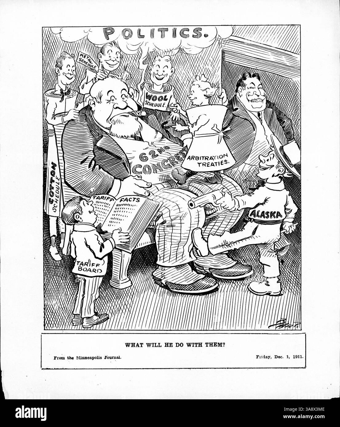 This political cartoon from the early 20th century depicts President ...