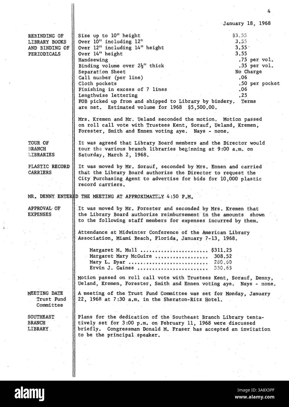 The minutes from the 1968 Minneapolis Public Library Board of Directors ...