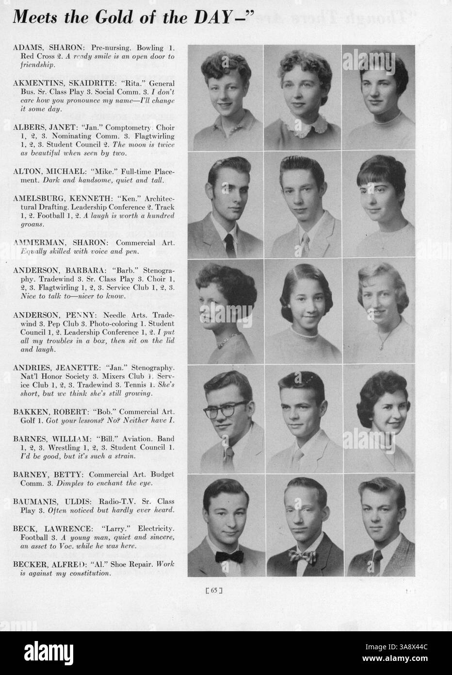 The 1958 Tradewind yearbook captures the academic, athletic, and ...