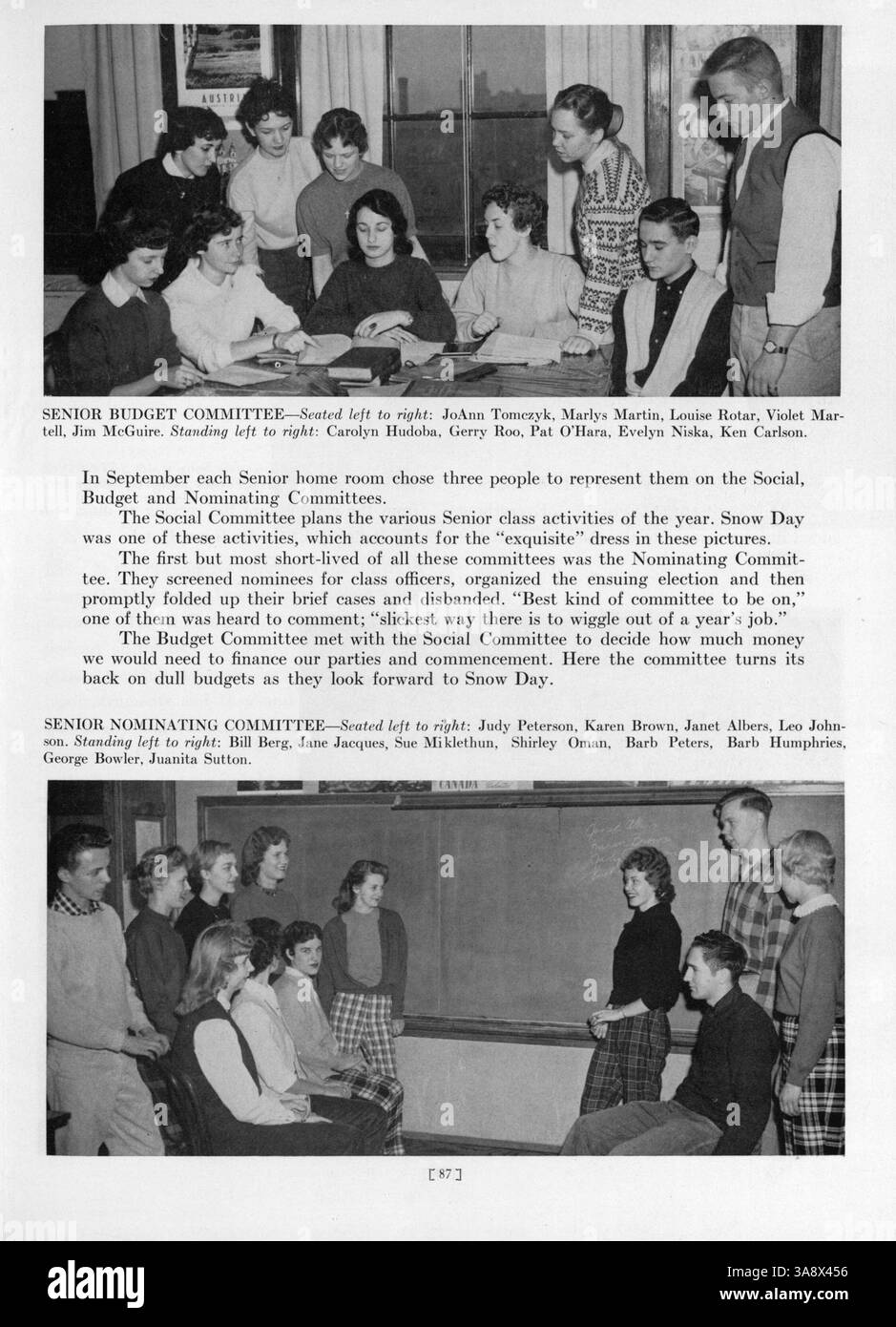 The 1958 tradewind yearbook features student portraits hi-res stock ...