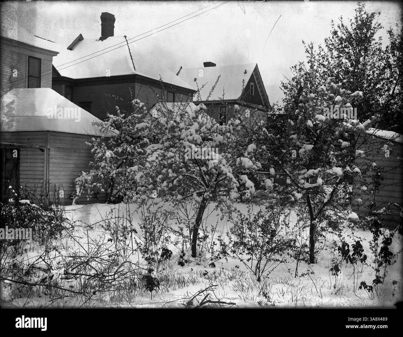 The city experienced a rare late spring snowstorm hi-res stock ...